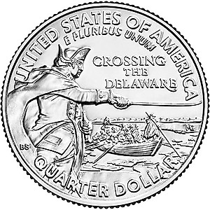 2021 D BU General George Washington Crossing the Delaware Quarter Choice Uncirculated US Mint