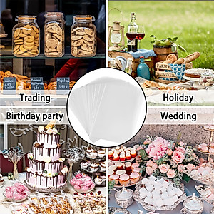 Kopokita 200PCS Clear Cellophane Treat Bags, 4x6 Inches Small Plastic Cookie Candy Bags Goodie Bags Gift Bags with 200 Twist Ties for Party Favors