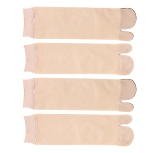 Happyyami 2 Pairs Summer Mid-Tube Silk Stockings for Women - Lightweight and Breathable Two-Toed Socks in Free Size