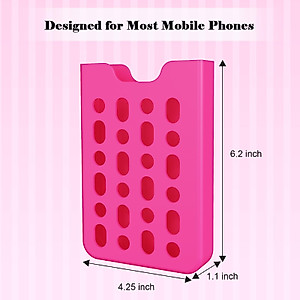 avakot Phone Holder Fit for Bogg Bag, Universal Soft Silicone Sturdy Insert Case, Decorative Insert Travel Organizer Kit, Lightweight Phone Charm Accessories Compatible with Tote Bag, Rose