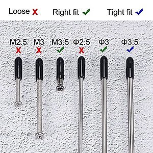 uxcell 100pcs Rubber End Caps 3mm ID Vinyl Round Tube Bolt Cap Cover Screw Thread Protectors Black