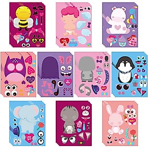 40 Sheets Stickers Mix and Match DIY Stickers Sheets Party Favors Supplies Art Craft School Classroom Party Games Activities for Kids
