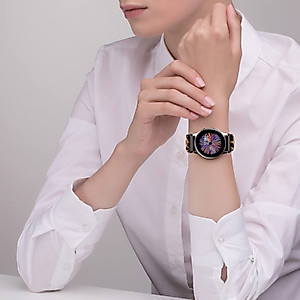 Wanme Elastic Bands for Samsung Galaxy Watch 4 40mm 44mm, Galaxy Watch 4 Classic 42mm 46mm, Galaxy Active 2 Band, 20mm Adjustable Soft Stretch Wristband for Galaxy Watch 4/Active 2 (Leopard)