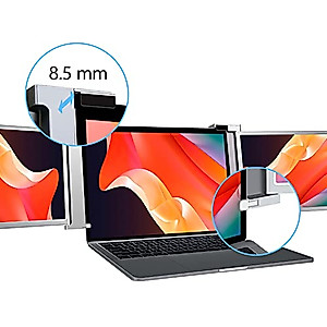 15.4in Laptop Screen Extender, HD 1080P IPS Dual Triple Portable Monitor for Laptop, Laptop Monitor Screen Extender with Retractable Stand, Laptop Monitor Extender for Win, for OS