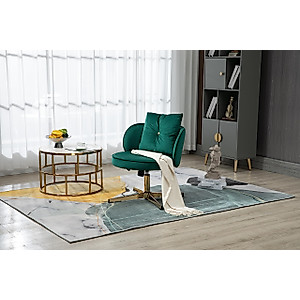 COOLMORE Home Office Desk Chair, Vanity Chair, Modern Adjustable Home Computer Executive Chair Swivel Task Chair for Small Space, Living Room, Make-up, Studying