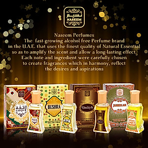 Naseem Daliya Perfume Oil Rollerball Alcohol Free with composition of Spicy Citrus Musk Amber Long Lasting Arabian Fragrance Oil for Women 0.81 Fl Oz