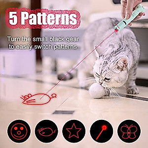PARTSPOWER Laser Pointer Interative Cat Toy for Cats to Chase, Rechargeable Red Laser Light Pointer Exercises Training Tool for Kittens Cats Dogs (Purple)