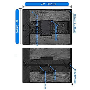 Extra Large Ball Bag, Mesh Soccer Ball Bag, Adjustable Shoulder and Portable Strap Design fit Coach,Adults and Kids, Best for Soccer Ball, Basketball, Volleyball, Baseball, Water Sports, Beach Cloth