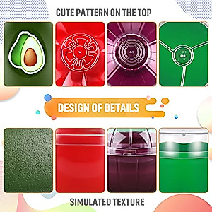 4 Pieces Silicone Fruit and Vegetable Shaped Savers, Storage Containers for Fridge, Avocado Green Pepper Tomato and Onion Keeper/Saver/Holder, Refrigerator Vegetable Crisper
