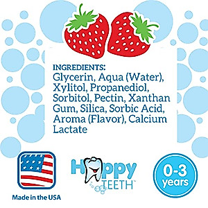 Dr. Brown's Baby Toothpaste, Strawberry Flavor Toddlers and Kids Love, Fluoride Free, Made in The USA, 0-3 Years, 1.4oz, 3 Pack