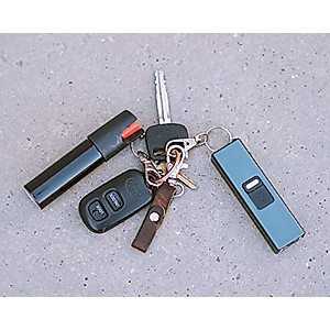 Armadillo Defense Pepper Spray Keychain and Stun Gun Bundle (2 Pack) – Pepper Spray for Self Defense – Miniature Flashlight Stun Gun – Self Defense Weapons for Women (Pack of 2)