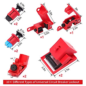 Lockout Tagout - Lock Out Tag Out Kit Safety Padlocks Lockout Hasp Breaker Lockout Ball Valve Lockout Steel Cable Lockout Plug Loto Valve Lockout Kit Loto Tags Lockout Set