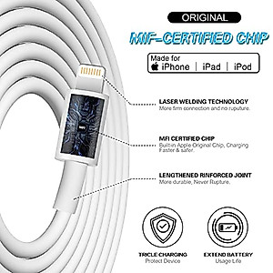 iPhone 14 Super Fast Charger,Dual Port USB C Charger [Apple MFi Certified] Apple USB C Wall Charger Plug with 2Pack Type C Quick Lightning Cable For iPhone 14/13/12/11/ProMax/Mini/XR/SE/8 Plus/AirPods