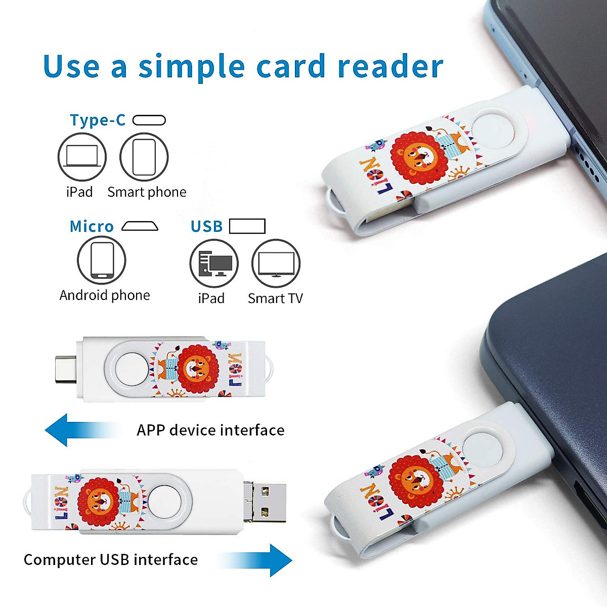 VATAPO 3.1 256GB 3 in 1 High Speed Flash Drive for Android Phones with OTG Function.Tablets,Laptop,Desktop,Photo Stick for Samsung Galaxy,LG,Google Pixel,Hua Wei.Moto,One Plus,etc.(Not for iPhone)