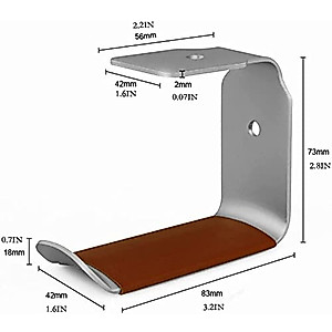 ANIIC Headset Stand Headphone Stand Hanger Wall Mount Headphone Hook Save Space Durable Aluminum Headset Stand Holder Headphone Stand (Color : Gris)