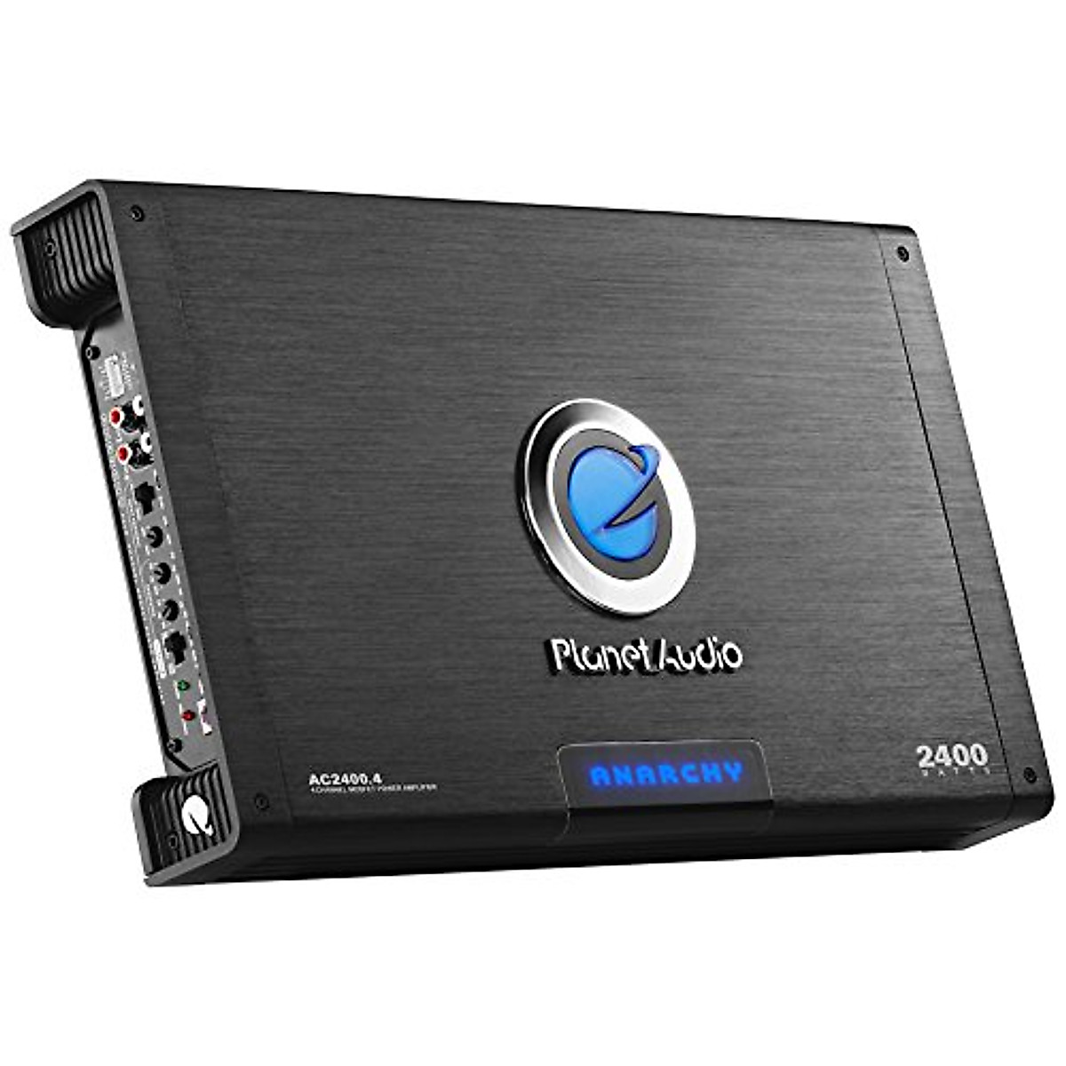 Planet Audio AC2400.4 Anarchy Series Car Audio Amplifier - 2400 High Output, 4 Channel, Class A/B, High/Low Level Inputs, High/Low Pass Crossover, Bridgeable, Full Range, For Stereo and Subwoofer