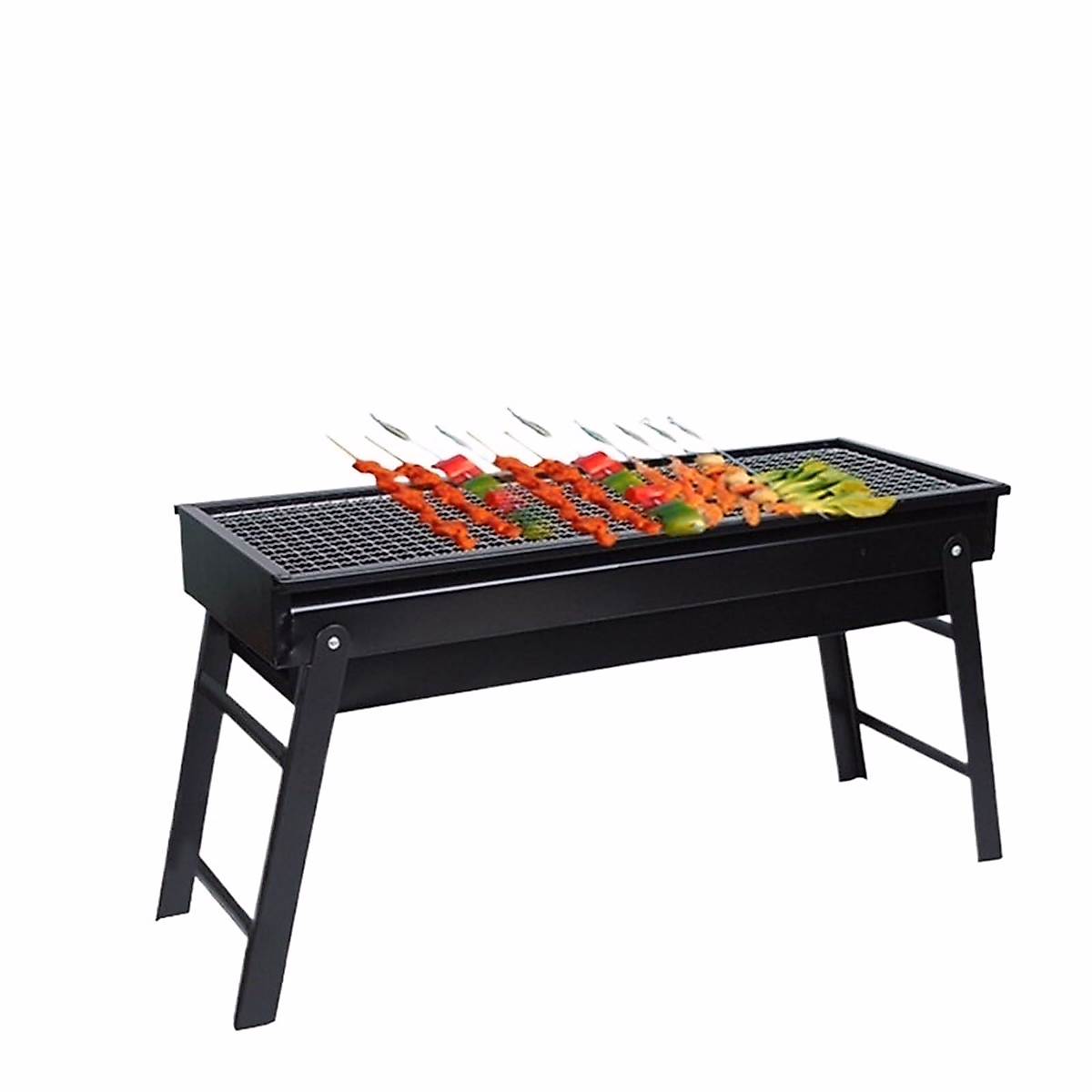 ZICANA BBQ Grill Folding Barbecue Charcoal Grill BBQ Baking Heavy Duty Folding BBQ Tool Kits Outdoor Cooking Camping Hiking Picnic Accessory Picnic