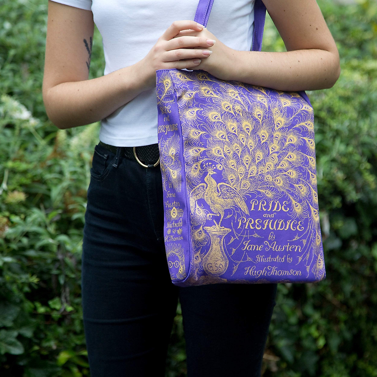 Pride and Prejudice Purple Tote Bag and Clutch Purse Bundle