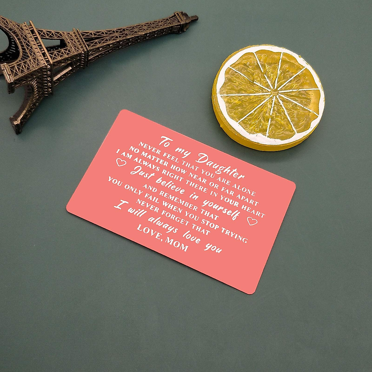 Daughter Gifts Daughter Inspirational Gifts Metal Wallet Card Insert Daughter Wedding Card Daughter Birthday Christmas Graduation Gifts Mom Loves Daughter Gifts Just Believe in Yourself