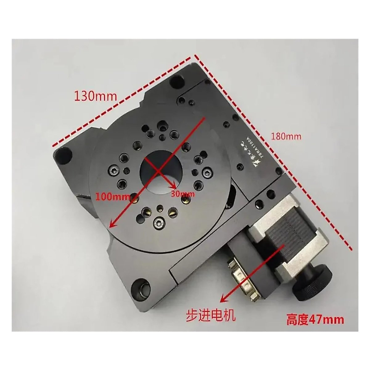 KACOME Motorised Rotary Table Hollow R-axis 360° indexing Table Table 100mm Tested