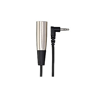 Hosa XVM-110M Right Angle 3.5 mm TRS to XLR3M Microphone Cable, 10 Feet