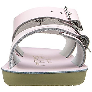 Salt Water Sandals by Hoy Shoe Kids' Sun-San Sea Wee Flat Sandal, shiny pink, 3 M US Infant