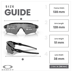 Oakley Radar EV Path OO9208 920852 38MM Polished Black/Prizm Black Shield Sunglasses For Men + BUNDLE Accessory Leash Kit + BUNDLE with Designer iWear Eyewear Kit