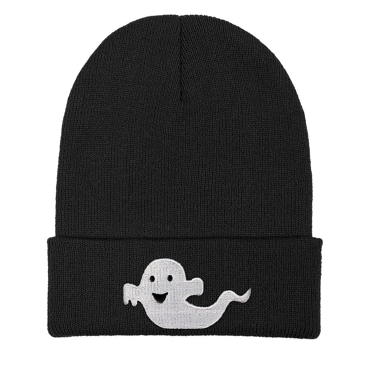 Halloween Beanie Cute Ghost Boo Hat Anime Hat Funny Hats Black for Men Women Embroidered Warm Winter Beanie Hats