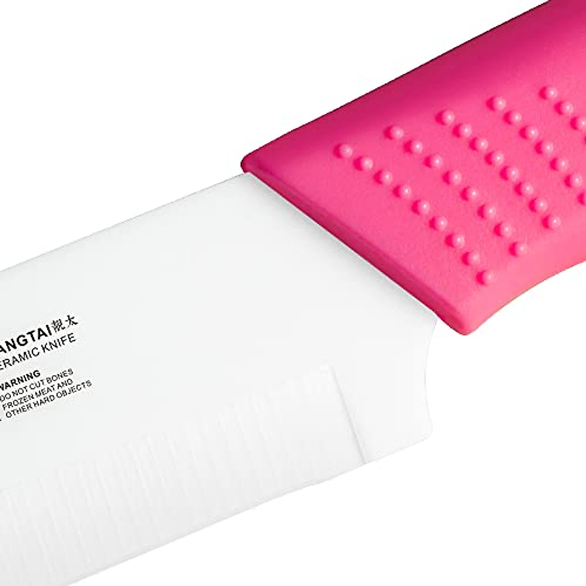 LIANGTAI Ceramic Knife 5 Inch Kitchen Utility Knife【Blade Thickness 1.8mm】 (Pink Handle)