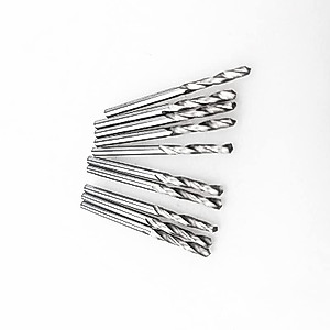 KLOT Industrial Grade 10pcs Solid Carbide Drill Bit 3.175mm 1/8" 2-Flute Straight Shank YG6X Tungsten