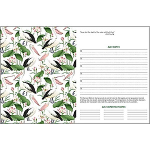 WWF Giraffes Monthly Planner 2021, 7.5" x 9.75" Spiral Bound