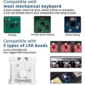 XuanGui OUTEMU (Gaote) Blue Switches, 3 Pin Keyboard Dustproof Switches DIY Replaceable Cherry MX Equivalent Keyswitch, Tactile & Clicky Switches for Mechanical Gaming Keyboard,60 Pack