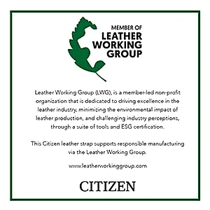 Citizen Men's Classic Eco-Drive Leather Strap Watch, Date, Luminous Hands and Markers, Black Dial, Black Strap/Stainless Steel