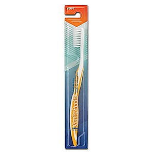 SmileGoods A404 Toothbrush, 40 Tuft, Soft Bristle, Individually Packaged Toothbrushes, Assorted Colors, Bulk Pack of 72