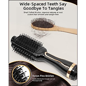 7MAGIC Blow Dryer Brush, 1200W Hair Dryer Brush Blow Dryer for Women, One Step Volumizer and Styler in One, Hot Air Brush with Ceramic Coating for Straight and Curling Hair Salon, Anti Frizz