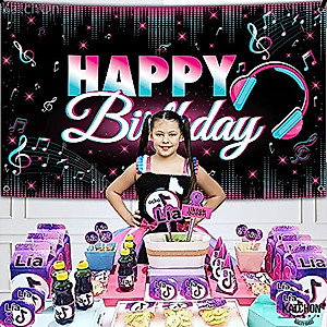 KatchOn, TIK Tok Backdrop Banner - Big, 72x44 Inch TIK Tok Party Decorations | TIK Tok Birthday Banner for TIK Tok Birthday Party Decorations | Teen Social Media TIK Tok Backdrop for Girls Birthday