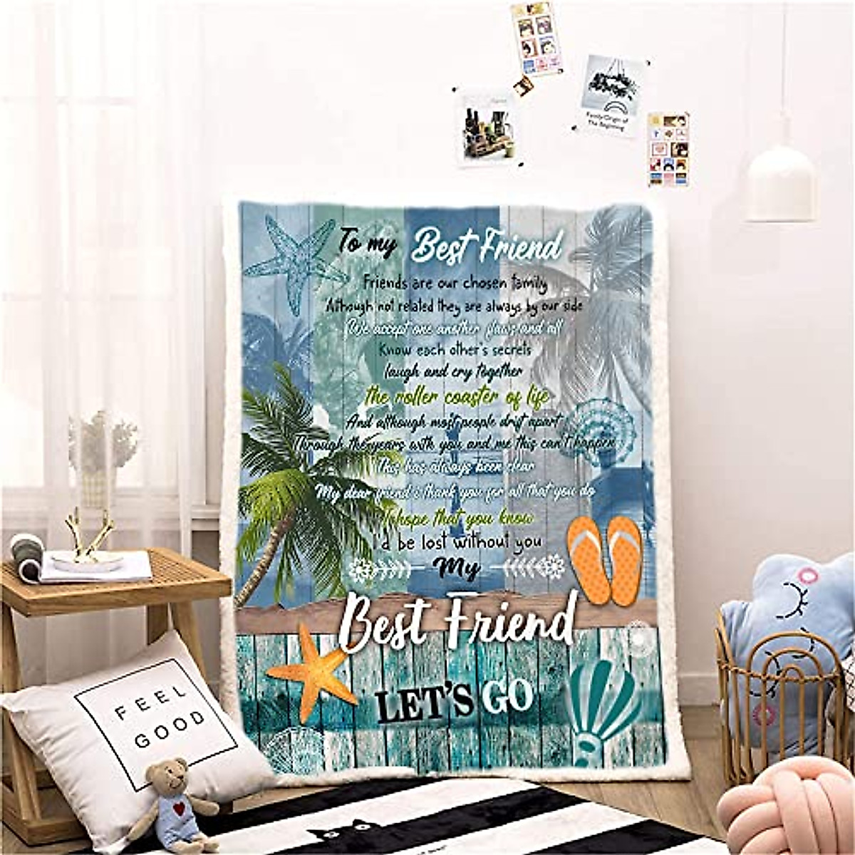 Best Friendship Blanket BFF Friend Gifts for Women,Best Friend Christmas Birthday Gifts, Bestie Gifts for Women,to My Best Friend Blanket,Gifts for Women,Best Friends Birthday Gifts Throw Blanket