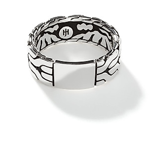 John Hardy Classic Chain Collection Men's Band Ring, 8MM 925-Sterling Silver Ring