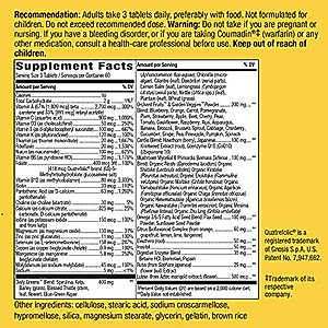 Nature's Way Alive! Max3 Potency Multivitamin, High Potency B-Vitamins, No Iron, 180 Tablets