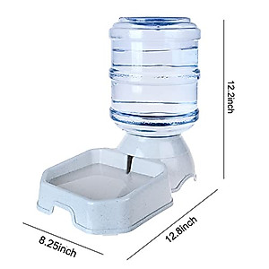 Pet Water Dispenser Station - 1 Gal Replenish Pet Waterer for Dog Cat Animal Automatic Gravity Water Drinking Fountain Bottle Bowl Dish Stand