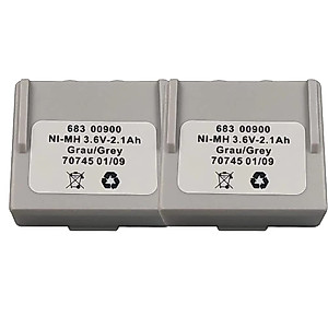 WELLVEUS 68300900 Rechargeable Battery 3.6V-2.1Ah Ni-MH Grau/Grey Battery for HETRONIC Remote Control(Pack of 2)