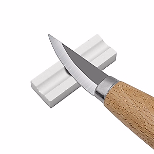 Wood Carving Knife Set - 2 PCS Woodworking Wood Carving Chisel Set with White Sharpening Stone - Gouges Woodworking Chisels for Hobbyists, Beginners and Professionals