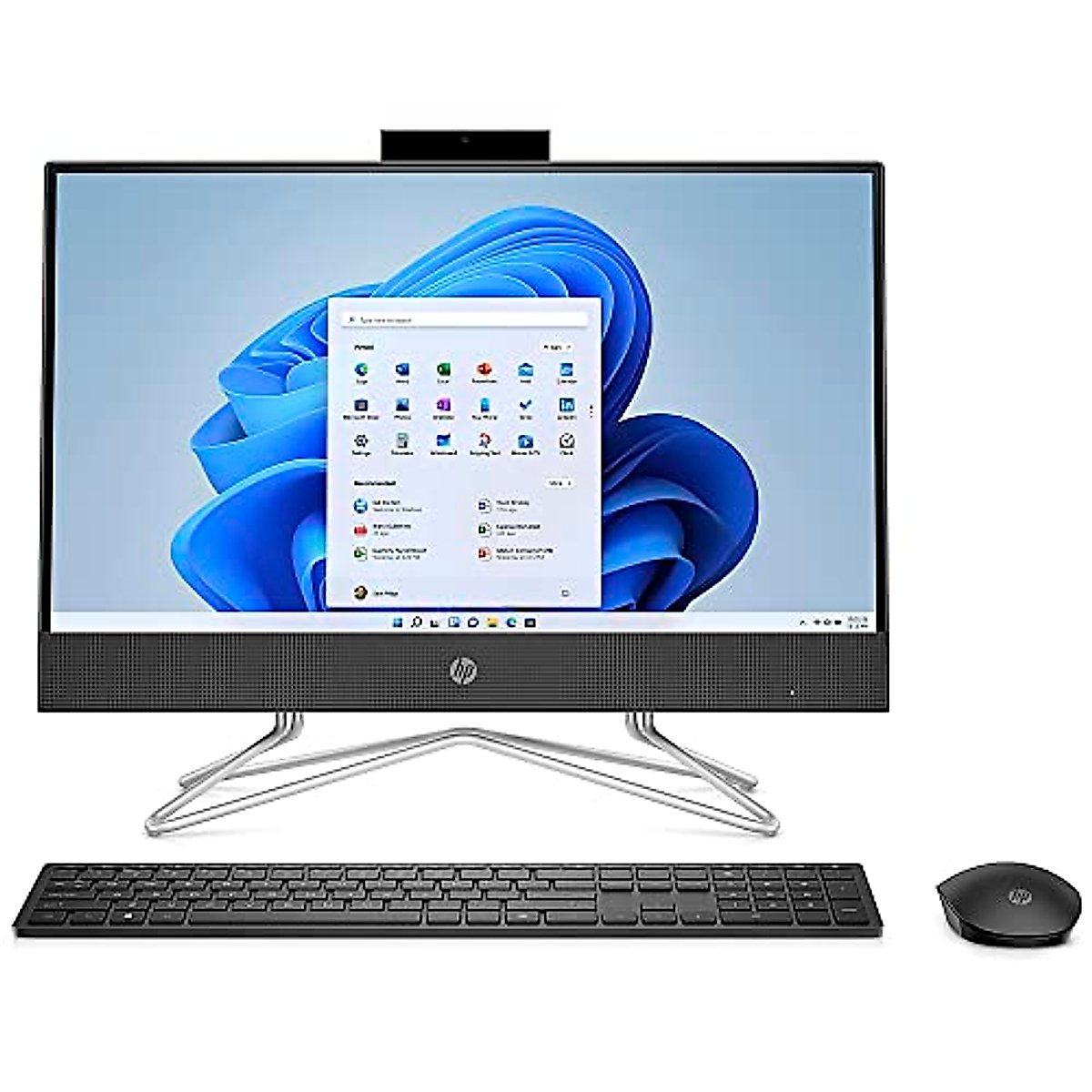 HP 27-inch FHD IPS 2022 ~ Newest ~ All-in-One Desktop Computer 10-Core 12th Intel Core i7-1255U Iris Xe Graphics ~ 16GB DDR4 1TB SSD ~ Bluetooth Windows 11 Pro White Wireless KB Mouse 32GB USB Drive