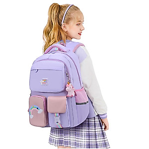 HIPOTUO Unicorn Backpack Cute Laptop Backpacks Casual Durable Lightweight Travel Bags Medium