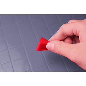 KMN Home, DrawerDecor Repositionable Triangle Divitz, 0.72" Kitchen Closet Shelf Organizer - Pack of 5, Iris