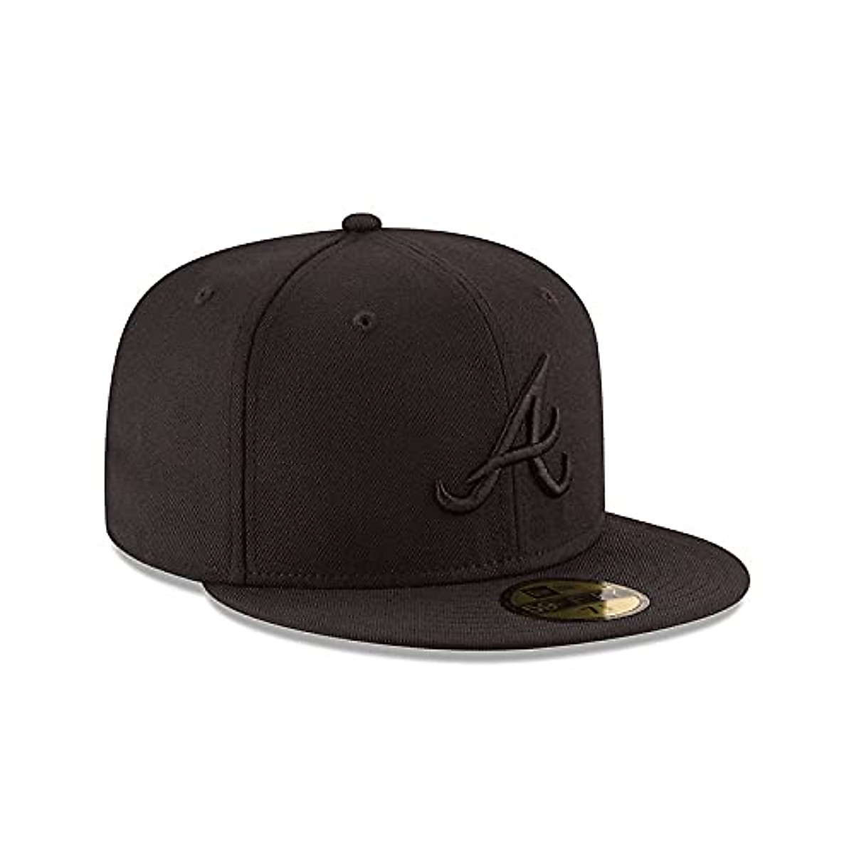 MLB Atlanta Braves Black on Black 59FIFTY Fitted Cap, 7 5/8
