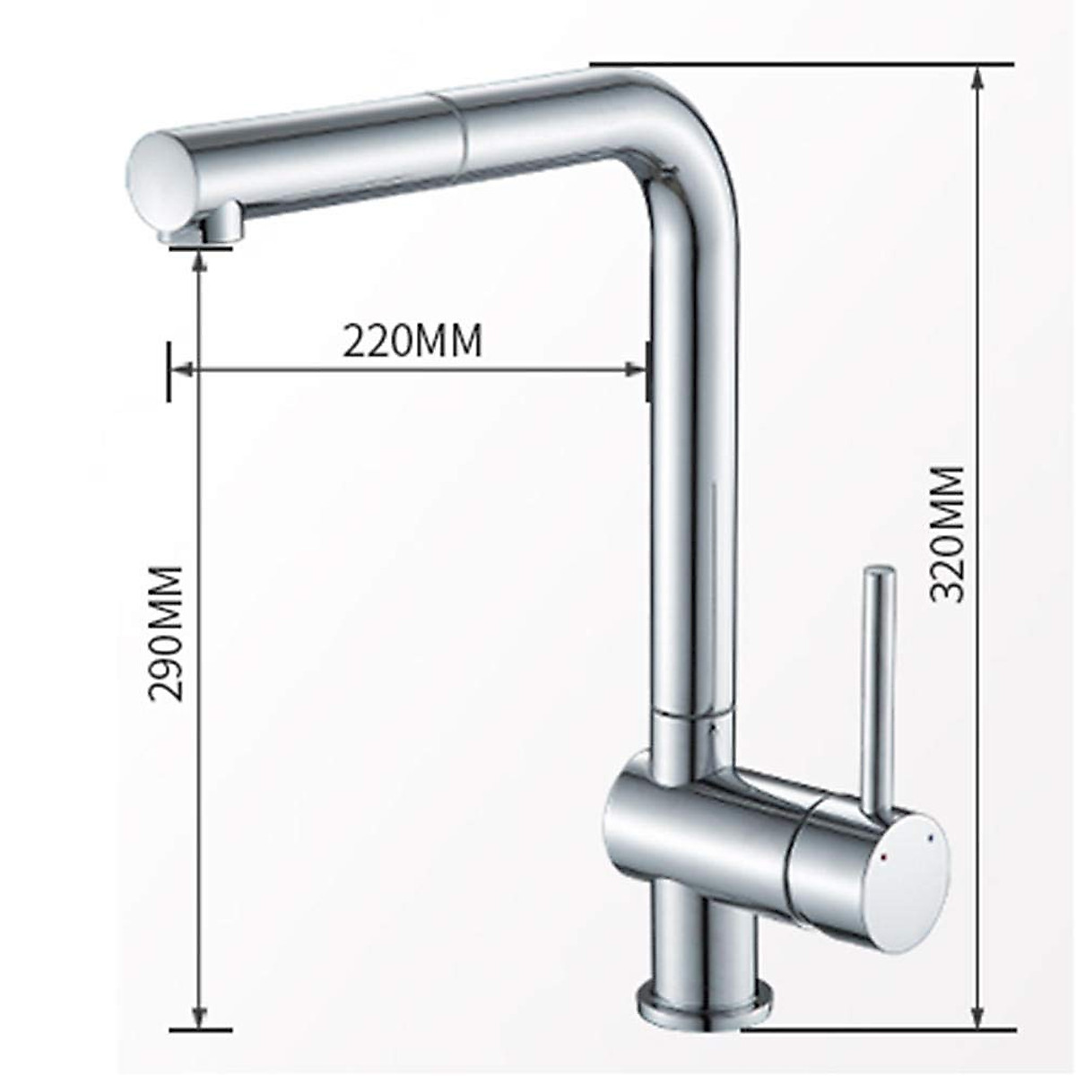 Kitchen faucets with Pull Down Sprayer, 2, Telescopic Universal Rotary hot and Cold, Kitchen Sink, All Copper, Faucet