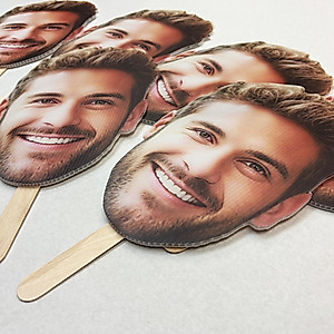 1 Pc, Custom Big Head with Your Photo | Fun Face Cardboard Cutout | Big Heads on a Stick | Life Size face on a Stick | Upload Your Photo | 6-18" Tall