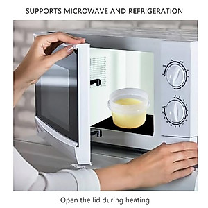 8Pack 13.6oz/400ml Plastic Containers with Twist Top Lids, Airtight Reusable Containers for Leftover Food and Soup, Frozen and Microwave Safe (Mixed Color)