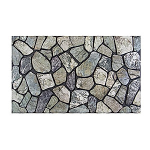 Apache Mills Masterpiece Flagstone Grey Stone Door Mat, 18-Inch by 30-Inch